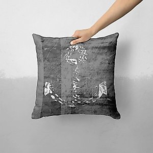 iiRov Smudged White and Black Anchor Pattern - Custom Decorative Home Decor Indoor or Outdoor Throw Pillow Cover Plus Cushion Set for Sofa, Bed or Couch (Pillow CASE Cover Plus Cushion)