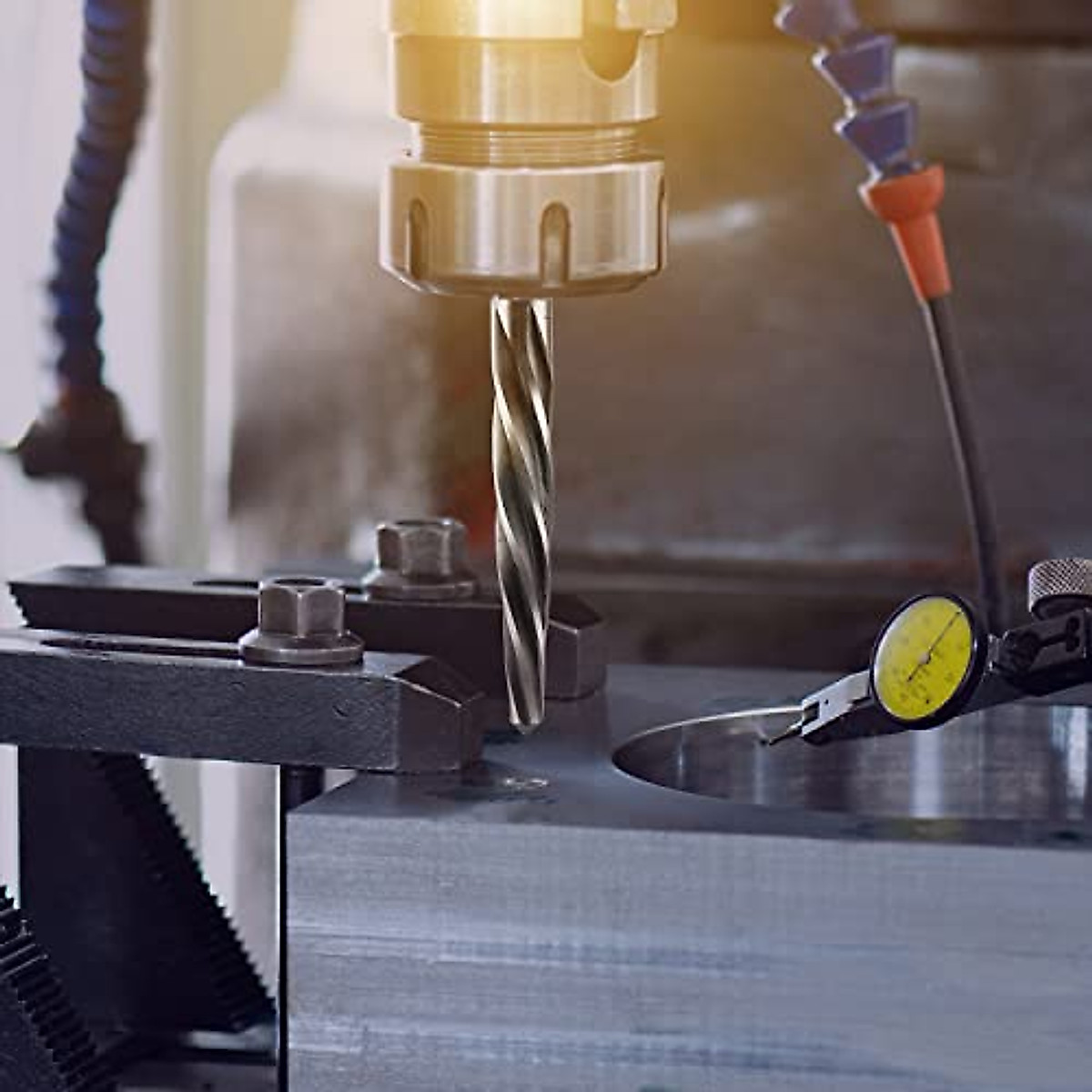 Lichamp 4 Piece Reamers Set for Metal, Taper Reamer Drill Bit for Steel for 3/8 1/2 5/8 3/4 inches Hole M2 HSS Chucking Bridge Steel Reamers