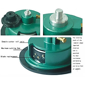 Fabric Sampler Cutter, High Precision 100 Sqcm Round Cloth Sample Disk Cutter, Fabric Weight Cutter,Textile Fabric GSM Sampling for Cloth Device Weight Instrument Sampler Paper Cutting (Green)