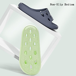 Cozshoery Shower Slippers for Women and Men, Quick Drying Pool Slides Lightweight Beach Sandals with Drain Holes