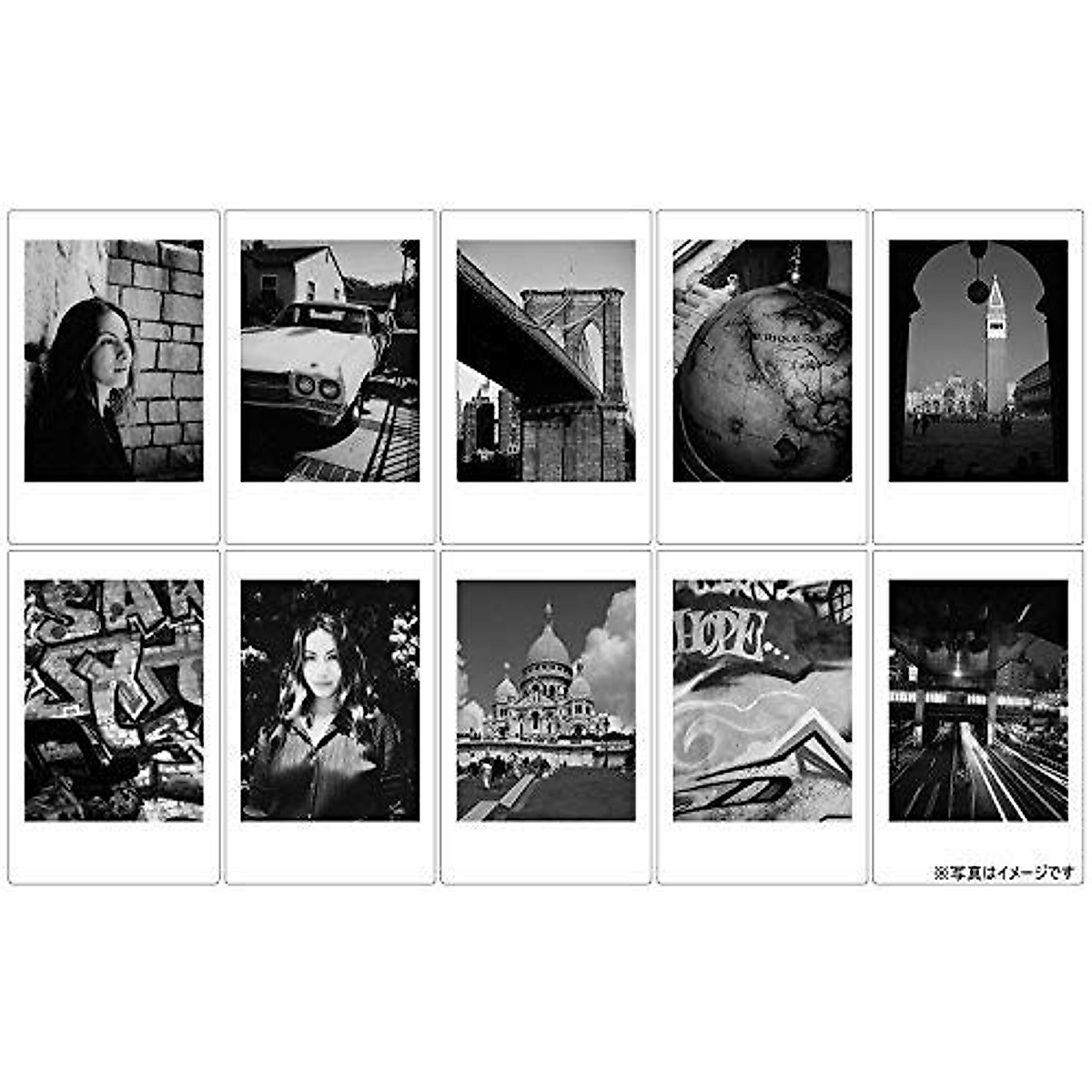 Fujifilm Instax Mini Instant Film Monochrome 4-Pack Bundle Set, Mono Chrome (10 x 4 = 40) # 337556 for Mini 90 8 70 7s 50s 25 300 Camera SP-1 Printer