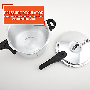 IMUSA 7 Quart Stovetop Aluminum Presure Cooker with safety valves for risk-free opening