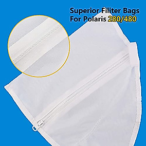 Lydia's Deal Pool Cleaner All Purpose Bag K16 K13 Replacement Fits for Polaris 280, 480 Pool Cleaner with Zippered (2 Pack)