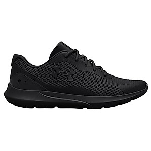 Under Armour Men's Surge 3, Black/Black, 13 Medium US