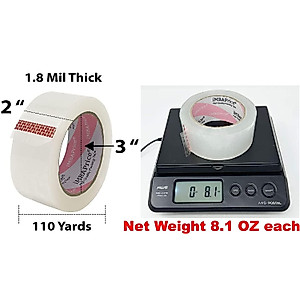 iMBAPrice Sealing Tape - 1 Box of Premium (36 Roll of 110 Yards) 36x330 Feet Long 2" Wide Ultra Clear Shipping Packaging Tape