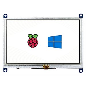 waveshare 5" 800×480 Resistive Touch Screen LCD TFT Monitor for Raspberry Pi 4B/3B+/3B/2B/A+/Zero/Zero W/WH, PC Windows 10/8.1/8/7, Driver Free