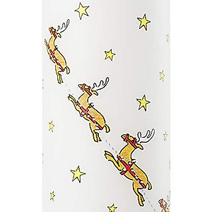 Alison Gardiner Santa's Sleigh Advent Candle - Handmade Wax Pillar Candle with 50 Hours Burn Time - Classic Christmas Countdown Candle Ideal for Centerpiece and Advent Tradition - Made in England