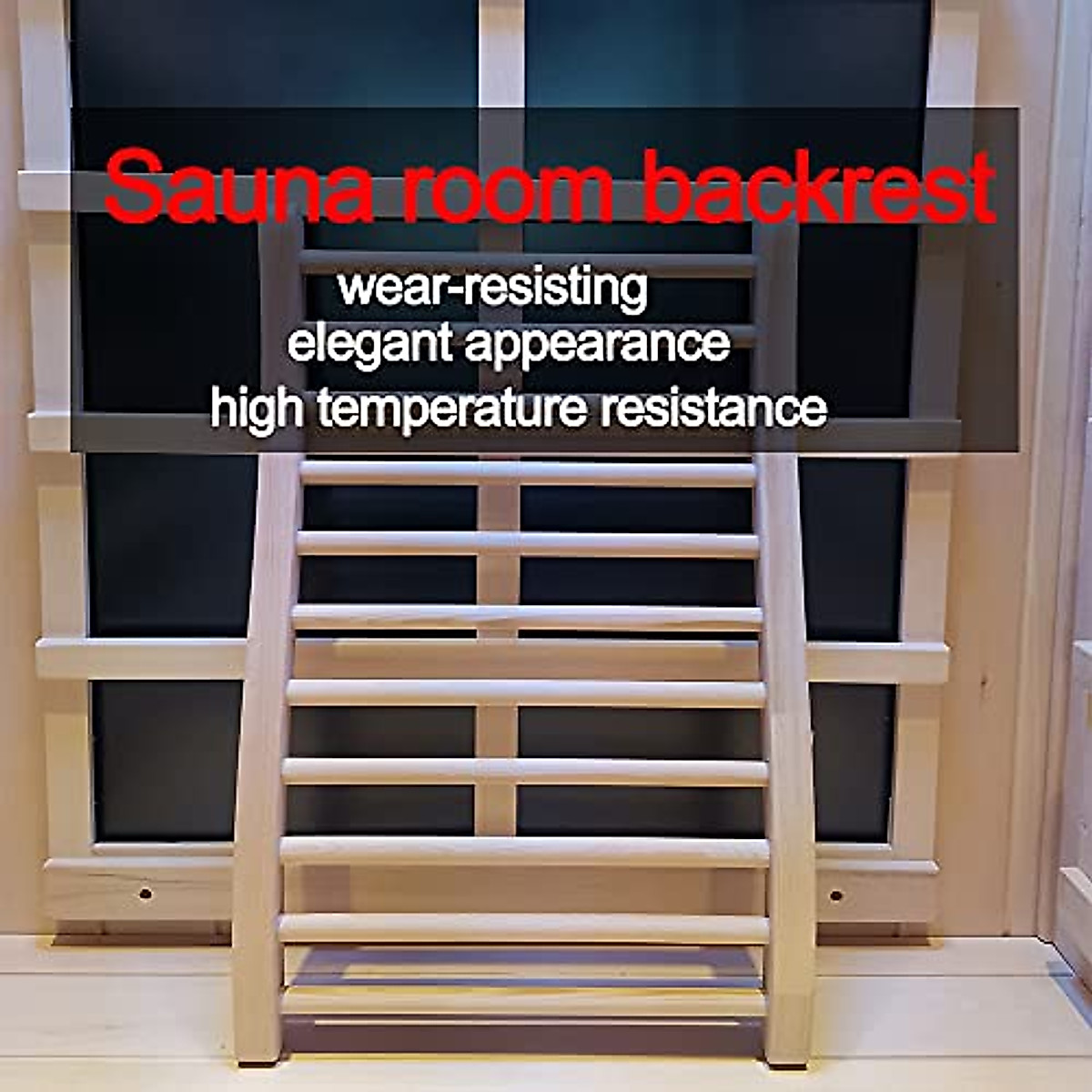 ZSQ Canadian Hemlock Sauna Backrest 1-Pack, S-Shape, No Stains, All Natural Finish (Backrest)