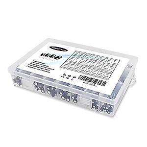 YIWANSON 500 Pcs Capacitor Kit, Aluminum Radial Electrolytic Components, 24 Value Range 0.1uF - 1000uF 10v/16v/25v/50v Capacitors Assortment Kit for Repair TV, LCD Monitor, Radio, Car Audio