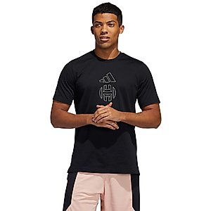 adidas mens Harden Individuality Logo Tee Black X-Large