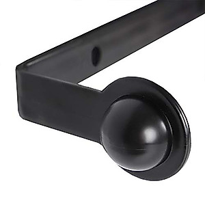Home Basics Wall Mounted Plastic Paper Towel Holder (Black)