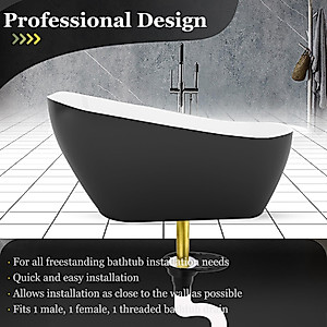 Dooeant Freestanding Bathtub Drain Rough-in Kit, Freestanding Tub Drain Kit for Freestanding Bathtu, with ABS Pipe and Brass Pipe, with CUPC Certification