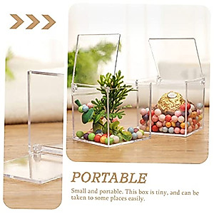 Garneck 6pcs Boxes Jewelry Storage Box Clear Cake Containers Mini Containers Snackle Box Container Clear Boxes for Favors Clear Organizer Box Acrylic Gift Cube Empty Boxes Wedding Supply
