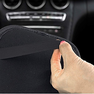 FUNOJOY Car Armrest Cover for Women Blue Diamond Rhinestone Bling Car Accessories Car Decor for Women