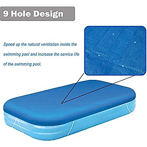 Rectangular Pool Cover, Above Ground Pool Covers, Inflatable Pool Cover for Swim Centers Size 120 in x 72 in (305 cm x183 cm)