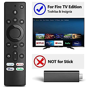 CT-RC1US-19 NS-RCFNA-19 Voice Replacement Remote Control for Insignia and Toshiba Fire TV Edition Televisions 32LF221C19 32LF221U19 43LF621C19 43LF421U19 50LF621U19 43LF711C20 50LF711U20 55LF711C20