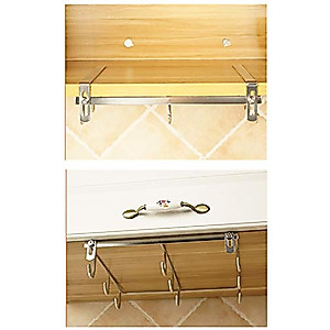 Coffee Mug Holder - 304 Stainless Steel ，Cup Rack Under Shelf ，Applicable Cabinet Adjustment Thickness 0.39 "-1.17" (9-Hooks) (Primary Color, 1 Piece)