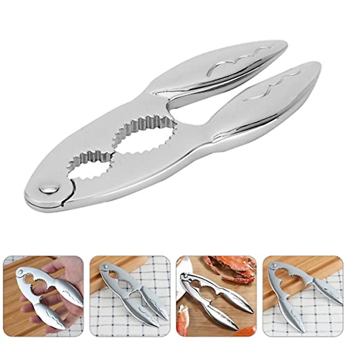 BESTonZON Pecan Cookies Nutcracker Tool of 2 Crab Leg Crackers metal walnut opener chestnut opener nut funnel Tools Lobster Crackers Pecan Cookies Nutcracker Tool