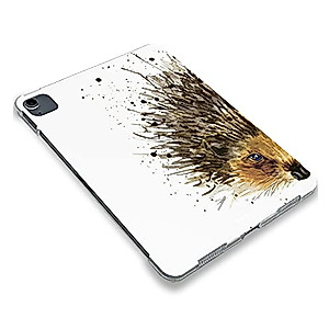 Cute Painted Hedgehog Animal case Compatible with iPad Mini Air Pro 7.9 8.3 9.7 10.2 10.9 11 12.9 inch Pattern Cover New 2022 2021 Trifold Stand 3 4 5 6 7 8 9 Generation 356 (10.2" 7/8/9 gen)