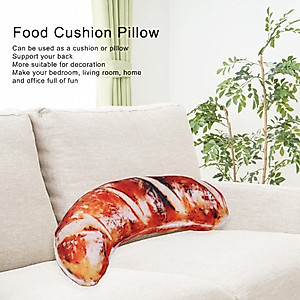 Zerodis Simulation Food Pillow, 3D Toy Cushion Pillow Plush Toy Soft Sofa Living Room Bedroom Car Decoration(Simulation Sausages)