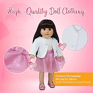 18 Inch Doll Clothes Dress and Doll Accessories (Vintage Clothing Set)
