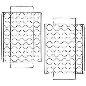 Cornucopia Oyster Grilling Racks (2-Pack); Stainless Steel Racks for Seafood Barbecue