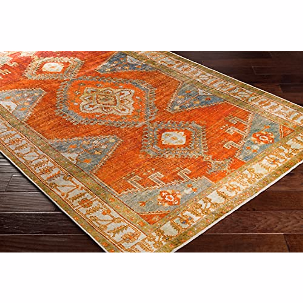 Artistic Weavers Leupp Washable Medallion Area Rug, 5' x 7'6", Red/Orange