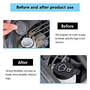 Kewucn Car Windshield Wiper Fluid Reservoir Cap, Auto Liquid Tank Bottle Cap, Liquid Storage Bottle Tank Ring Lid Cover, Universal Vehicle Replacement Accessories Fit for OEM 1322730