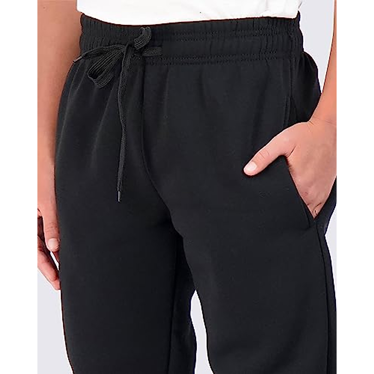 3 Pack Boys Girls Athletic Pants Sweatpants Active Kids Teen Open Bottom Fleece Youth Training Pajama Warm Performance Workout Activewear Winter Warm Sports Running Quick Dry Dri Fit- Set 4,M(8-10)