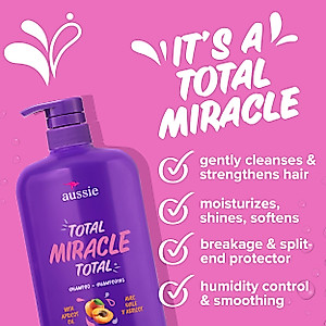 Aussie Total Miracle Shampoo, 30.4 Fluid Ounce, Pack of 4