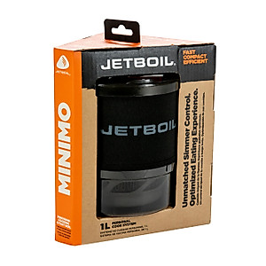 Jetboil MiniMo Camping and Backpacking Stove Cooking System with Adjustable Heat Control (Carbon)