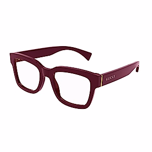 Gucci GG1138O 003 Eyeglasses Burgundy Full Rim Square Shape 52mm