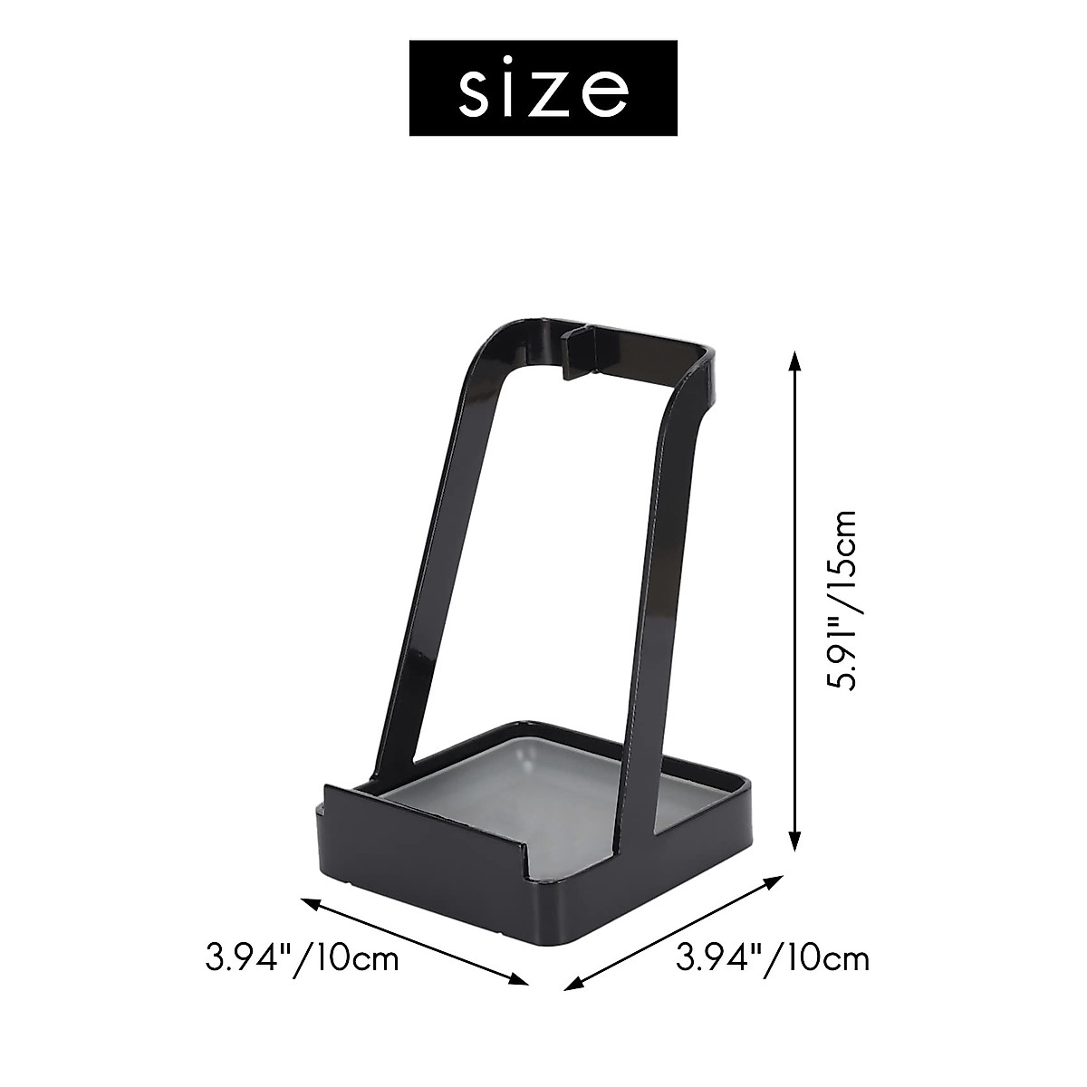 Pot Lid Holder,Spoon Rest Holder,Stainless Steel Lid Stand,Utensils in Kitchen,Black