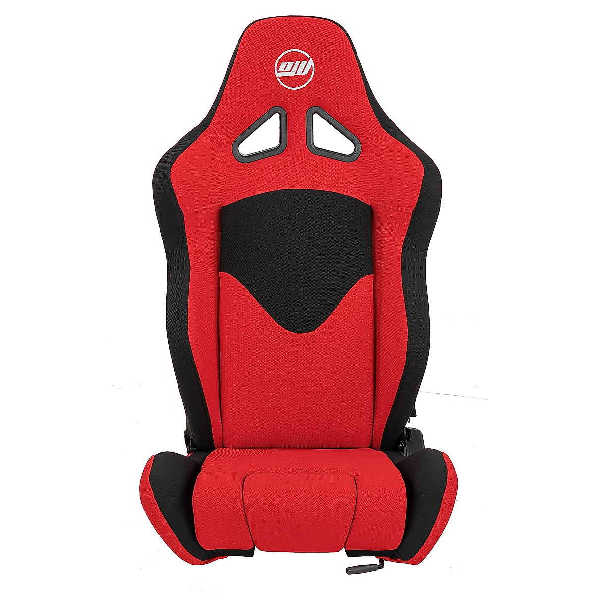 SimFab Flight Simulator Seat With Seat Base Cut Out For Fighter Stick Or Helicopter Collective, red