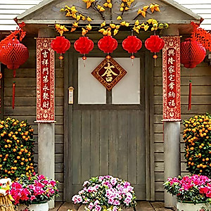 20 Pieces 10 Inches Chinese Red Lanterns Decorations for Spring Festival, UNIIDECO Lunar New Year Wedding Mid Autumn Festival Decorations