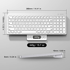 OMOTON Bluetooth Keyboard for Mac, Sleek Design, Quiet Typing, Wireless Keyboard with Numeric Keypad Compatible with MacBook Pro/Air, iMac, Mac Mini/Pro Laptop (Silver)