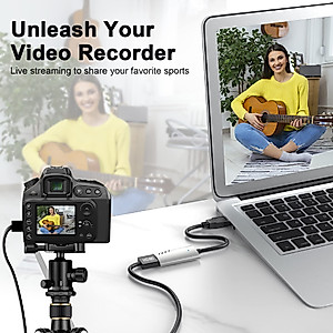 youcheng Video Capture Card 4k, HDMI Capture to USB Video Capture Device, 1080P HD 60fps Live Broadcast and Recording Video Audio Capture Device