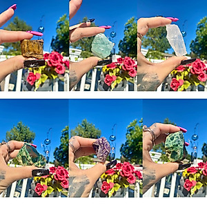 UU UNIHOM 3 lbs Bulk Rough Madagascar Stones Mix - Large 1" Natural Raw Stones Crystal for Tumbling, Cabbing, Fountain Rocks, Decoration,Polishing, Wire Wrapping, Wicca & Reiki Crystal Healing