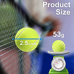 JY CLASSIC Tennis Balls, 3,12 Pack Training Tennis Balls Practice Balls, Pet Dog Playing Balls, Come with Mesh Bag for Pet Toys (3pcs Balls, Yellow)