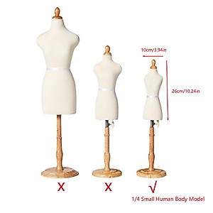 Female Dress Form Teacups Dressmaker Beech Wood Sewing Dress Form with Wooden Base for Clothing Display