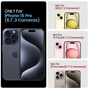 FireNova Designed for iPhone 15 Pro Case, Silicone Upgraded [Camera Protection] Phone Case with [2 Screen Protectors], Soft Anti-Scratch Microfiber Lining Inside, 6.1 inch, Kumquat