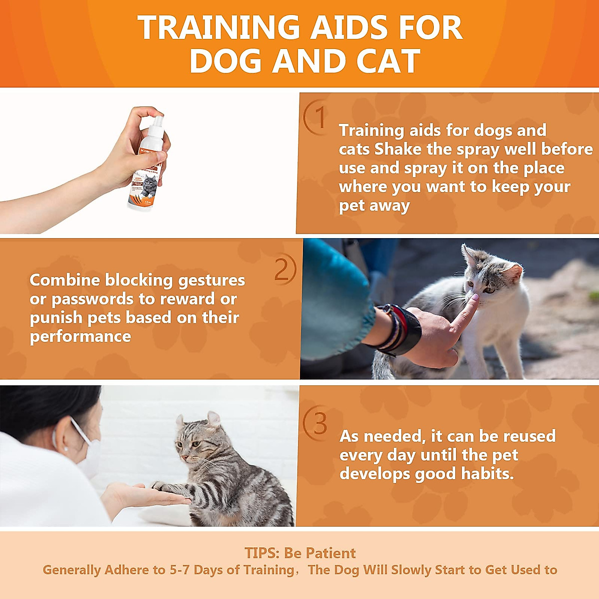 Cat Repellent Indoor, Cat Spray Deterrent, All Natural Bitter Dog Repellent Spray,Natural Effective Prevent Scratching Stay Away from Restricted Areas for Pet Behavior Training Indoor and Outdoor Use