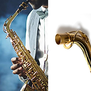 Cheerock Alto Sax Neck, 24.5mm Alto Saxophone Neck, Brass Alto Sax Neck Replacement Accessories, Alto Sax Repair Parts
