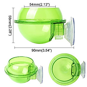 IAFVKAI Suction Cup Reptile Feeder 2PCS Reptile Food Water Feeding Bowl for Chameleon Tortoise Gecko Snakes Iguana Lizard