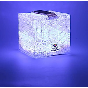 Solight Design Solar Puff Merlin, Rechargeable Color Changing Solar Lantern - Collapsible LED Camping Lantern, Easy Open and Fold, Extreme Weather-Tested (Multicolored)