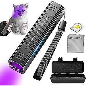 Wood's Lamp pet cat, dog Wood's Black light Flashlight cat Ringworm Detector,Doctor Pet Urine Detector,for Analyzing Skin Dog Cat Care Bed Bug Inspect.