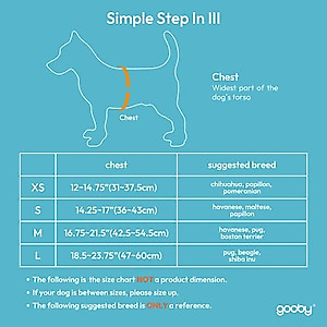 Gooby Simple Step in III Harness - Blue, Medium - Small Dog Harness with Scratch Resistant Outer Vest - Soft Inner Mesh Harness for Small, Medium Dogs