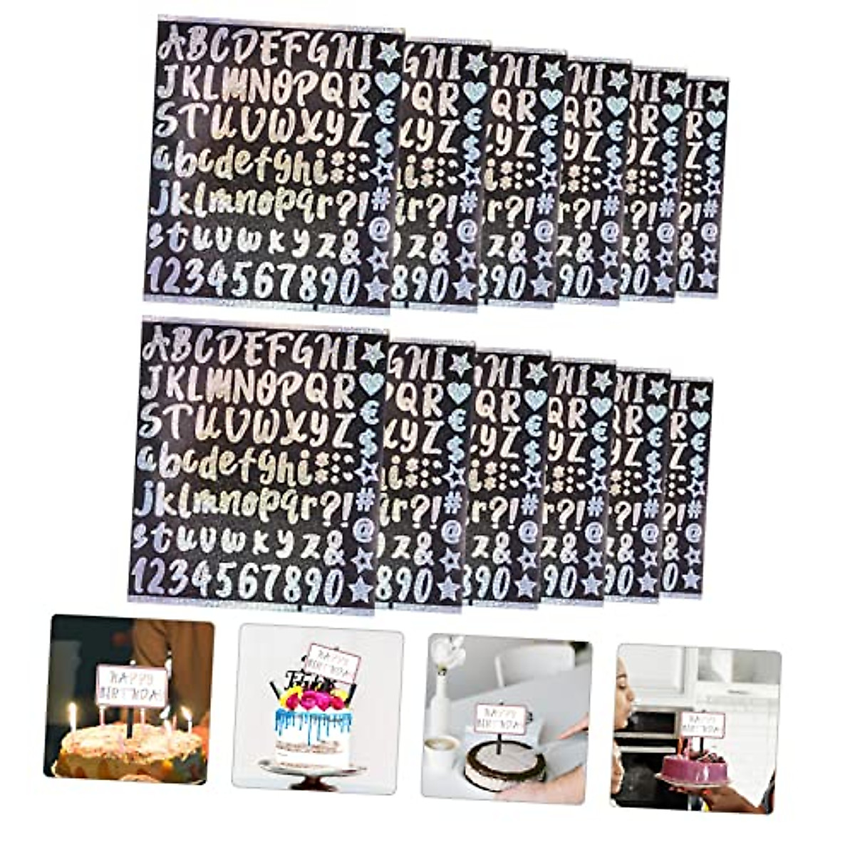 Housoutil 36 Sheets Alphanumeric Kit letters mailbox stickers vinyl letter stickers window sticker digital sign gold number stickers Self-Adhesive Decals for Signs outdoor mailbox numbers