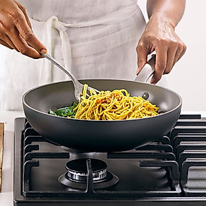 GreenPan Chatham Hard Anodized Healthy Ceramic Nonstick, 11" Wok Pan, PFAS-Free, Dishwasher Safe, Oven Safe, Gray