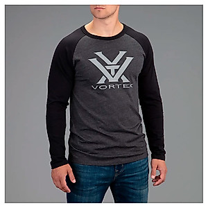 Vortex Optics Raglan Core Logo Long Sleeve Shirt - Charcoal Heather - XX-Large